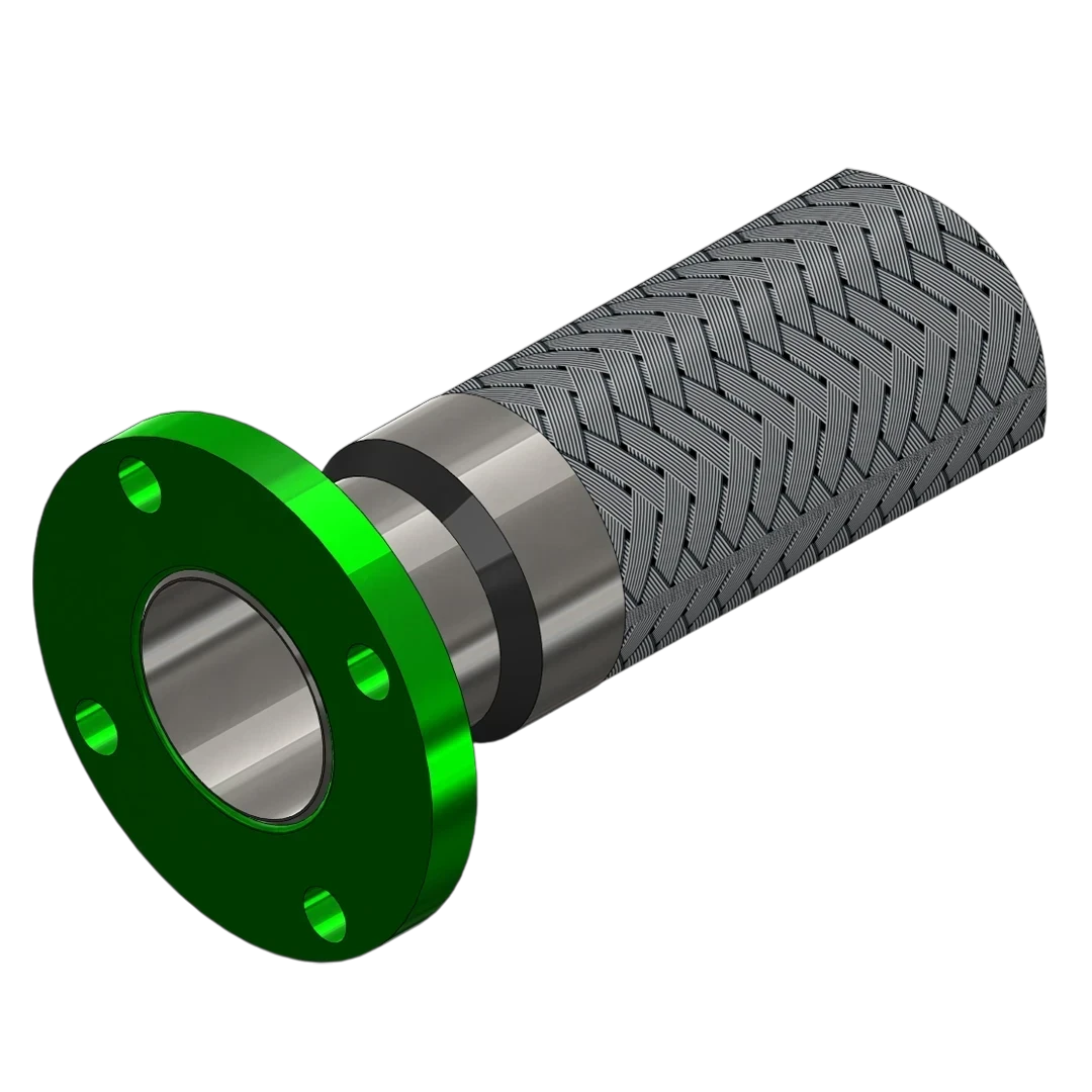 Welded Fixed Flange for Flexible Metal Tubes | Haenke